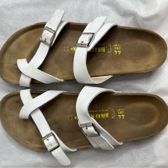 Birkenstock | Shoes | Women Birkenstock Mayari White Birkoflor Leather ...